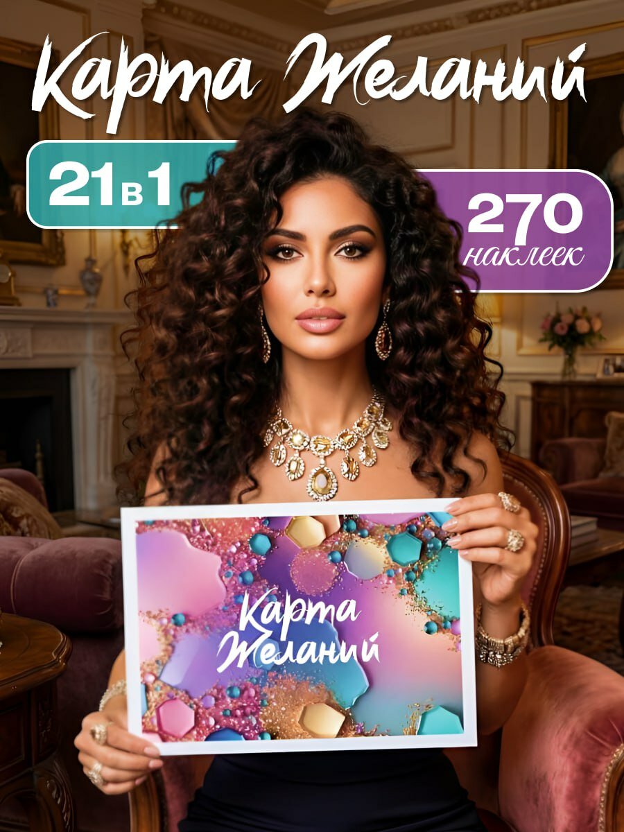 Карта желаний 2026 2027 женская подарочный набор подарок подруге девушке маме на 8 марта, 14 февраля, день рождения