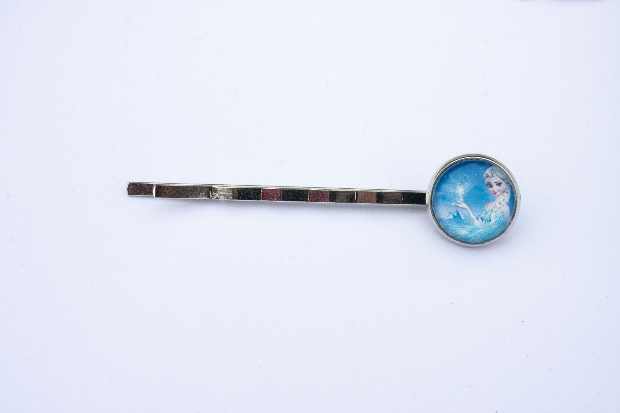 Заколка невидимка для волос "Холодное сердце", вставка 12 мм, морской