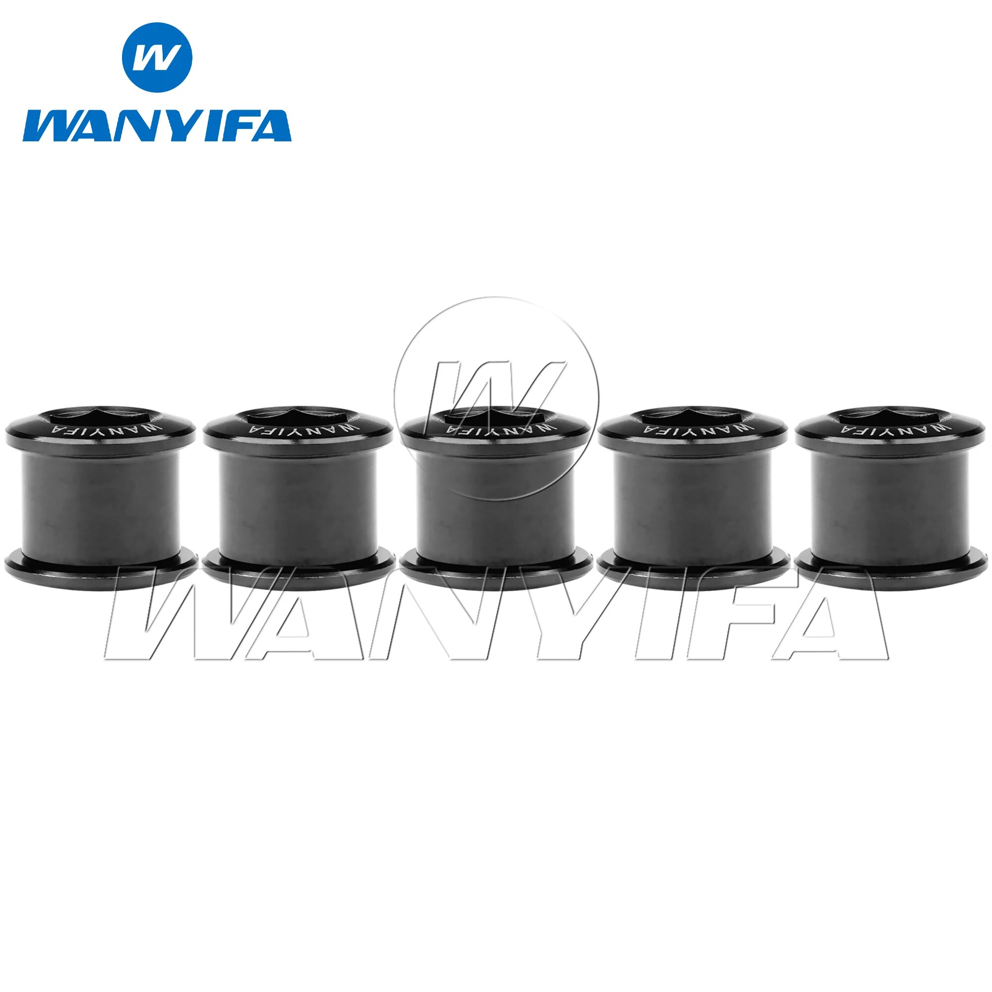 Wanyifa набор титановых болтов для велосипеда М8х6,5 мм 5 пар Black