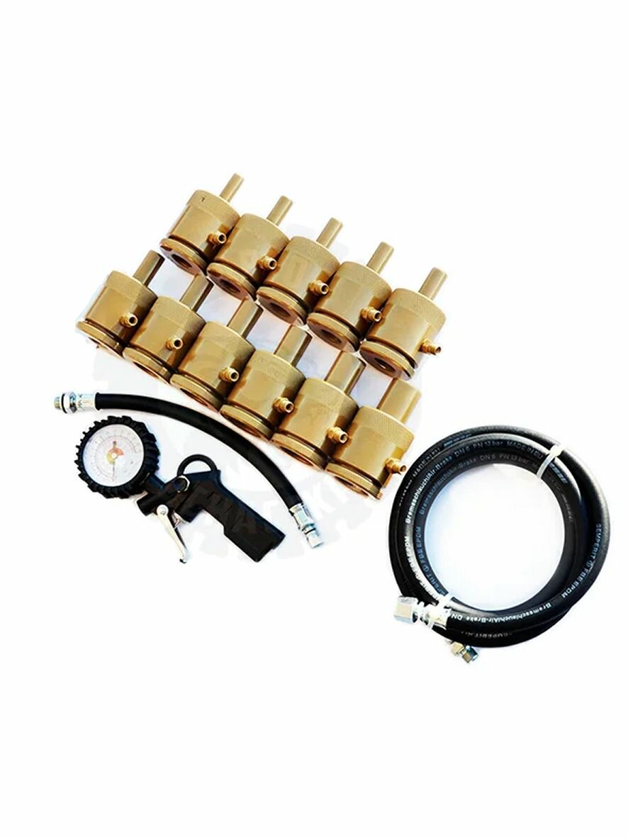 Набор для ремонта газонаполненных стоек и амортизаторов "лидер" 11 адаптеров