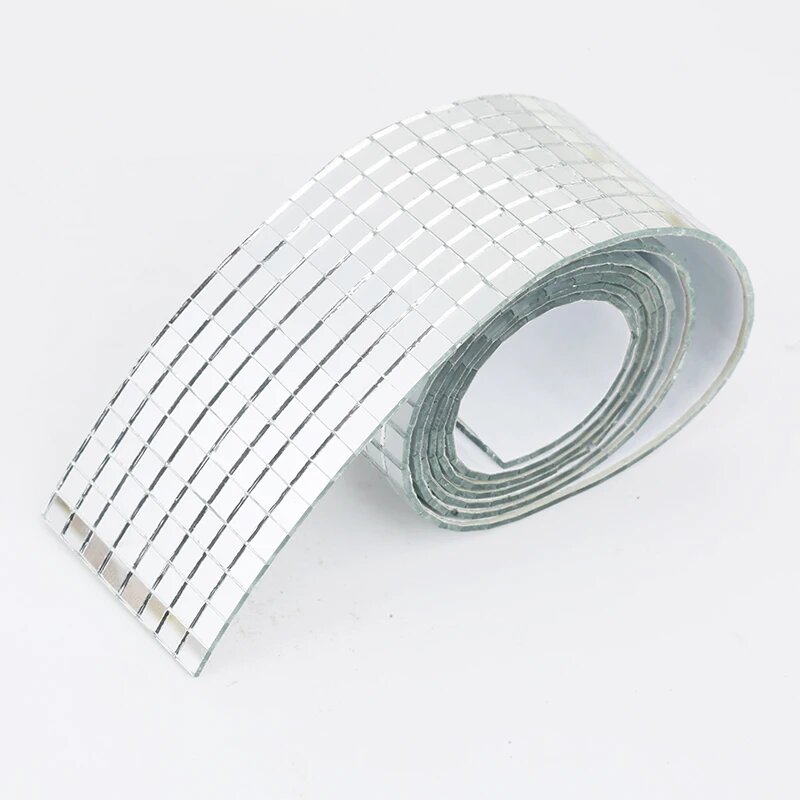 Самоклеящаяся зеркальная мозаика RESEN 10x10 мм Sliver-5x5grid, 4cmx1meter