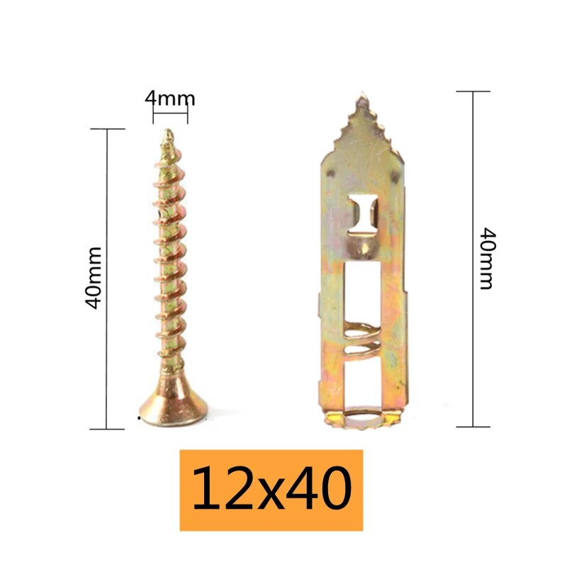 Анкера для гипсокартона из углеродистой стали 100, sets 12x40