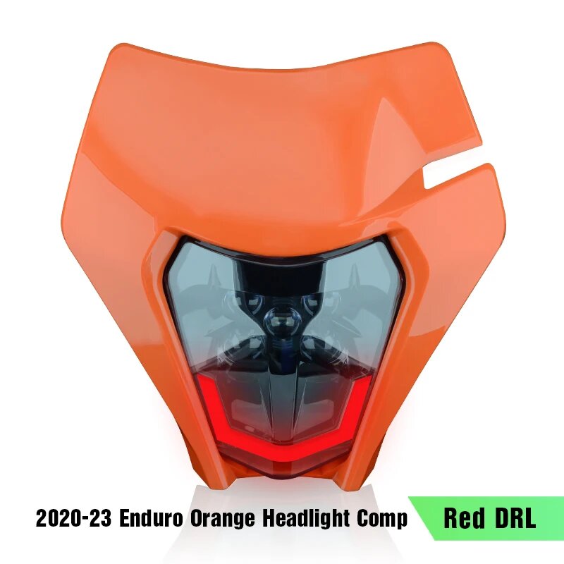 Фара для мотоцикла PowerZone, головная лампа, головная лампа для KTM EXC Оранжевый, Orange Headlight