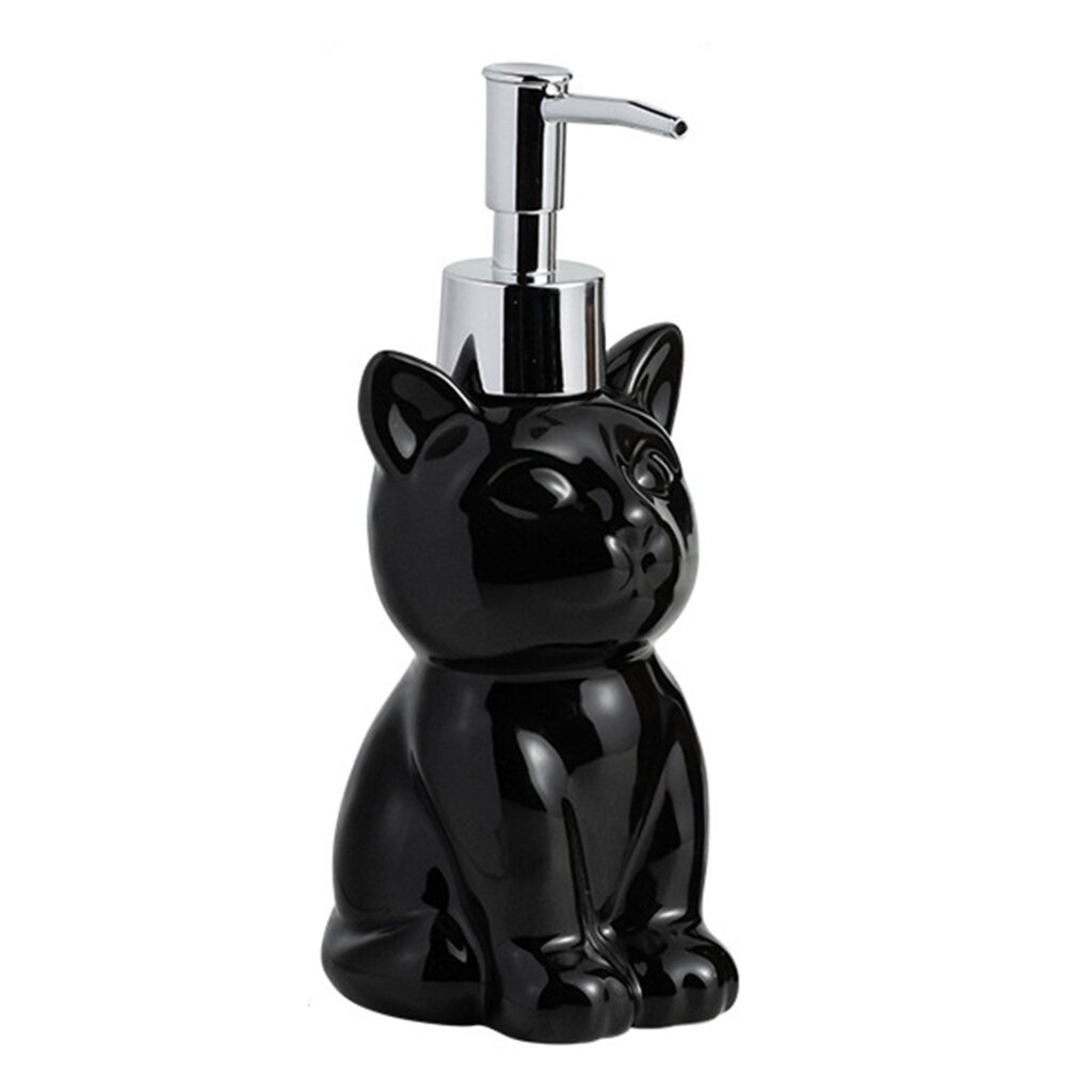 Креативный керамический флакон для лосьона, дезинфицирующее средство для рук, дезинфицирующее средство в бутылках-однотонный---бутылка black cat