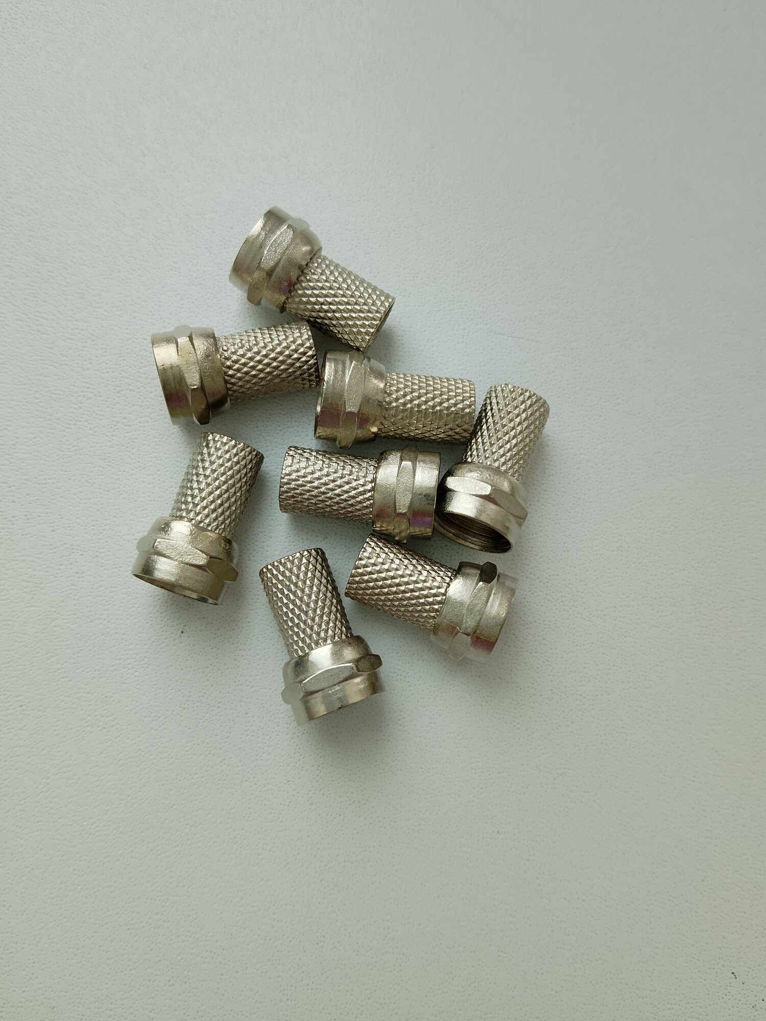 Комплект антенных переходников "JETT", F-гайка, для кабеля RG-6, 8 шт