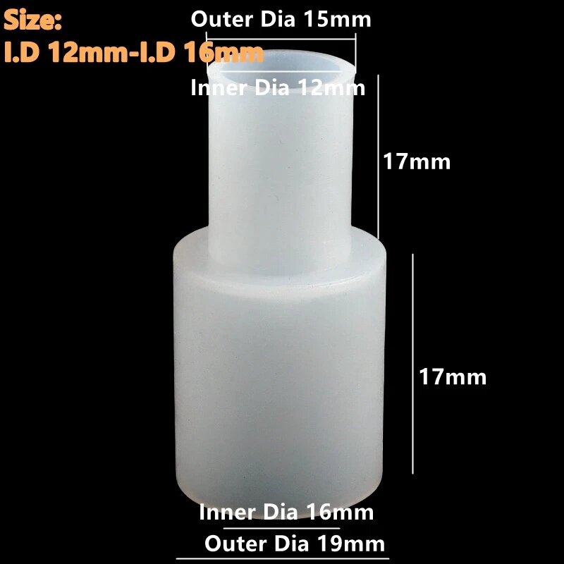 Силиконовый переходник I.D 12mm-I.D 16mm, 5 шт.