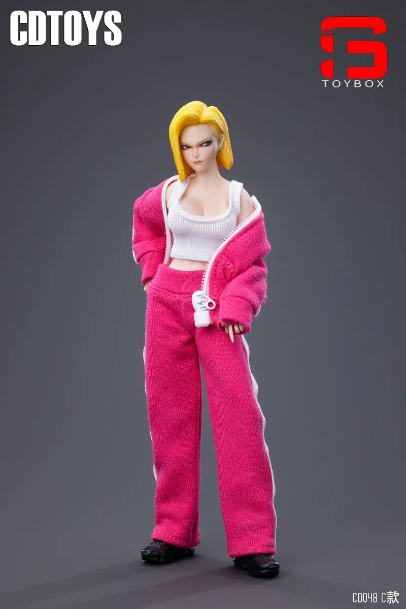 CDtoys CD048 Голова Android 18 для фигурки 1/12 Розовый, CD048C