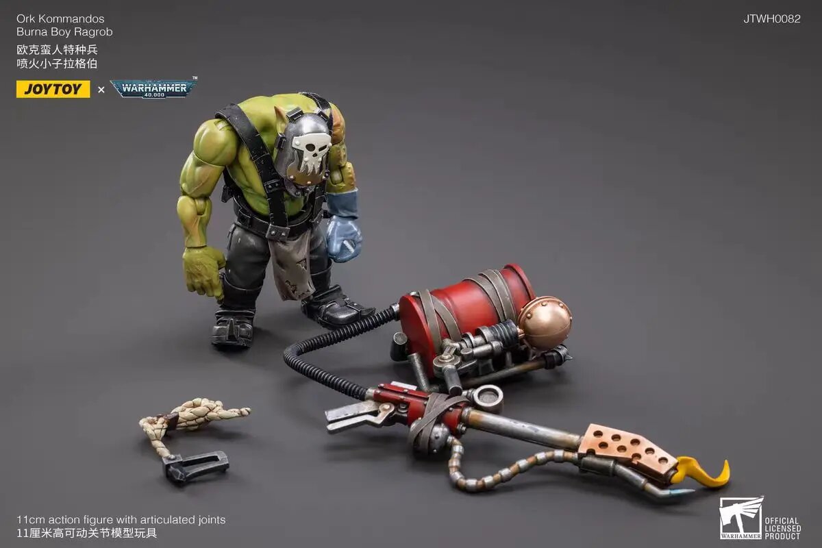 JOY TOY Warhammer 40K Ork Kommandos Burna Boy Ragrob 1/18 Фигурки