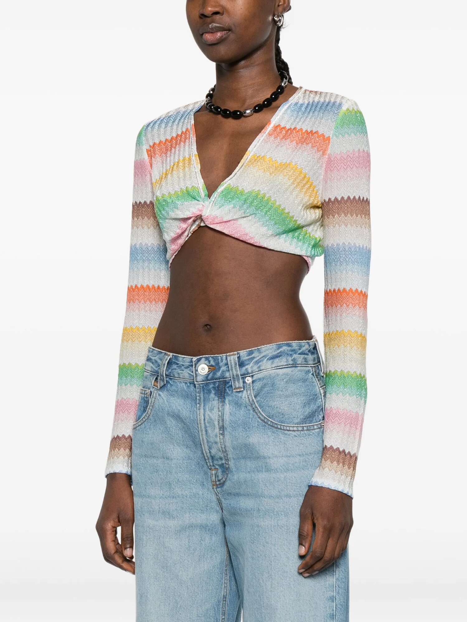 Топ Missoni Long-sleeve top, размер 42, white — фото 1