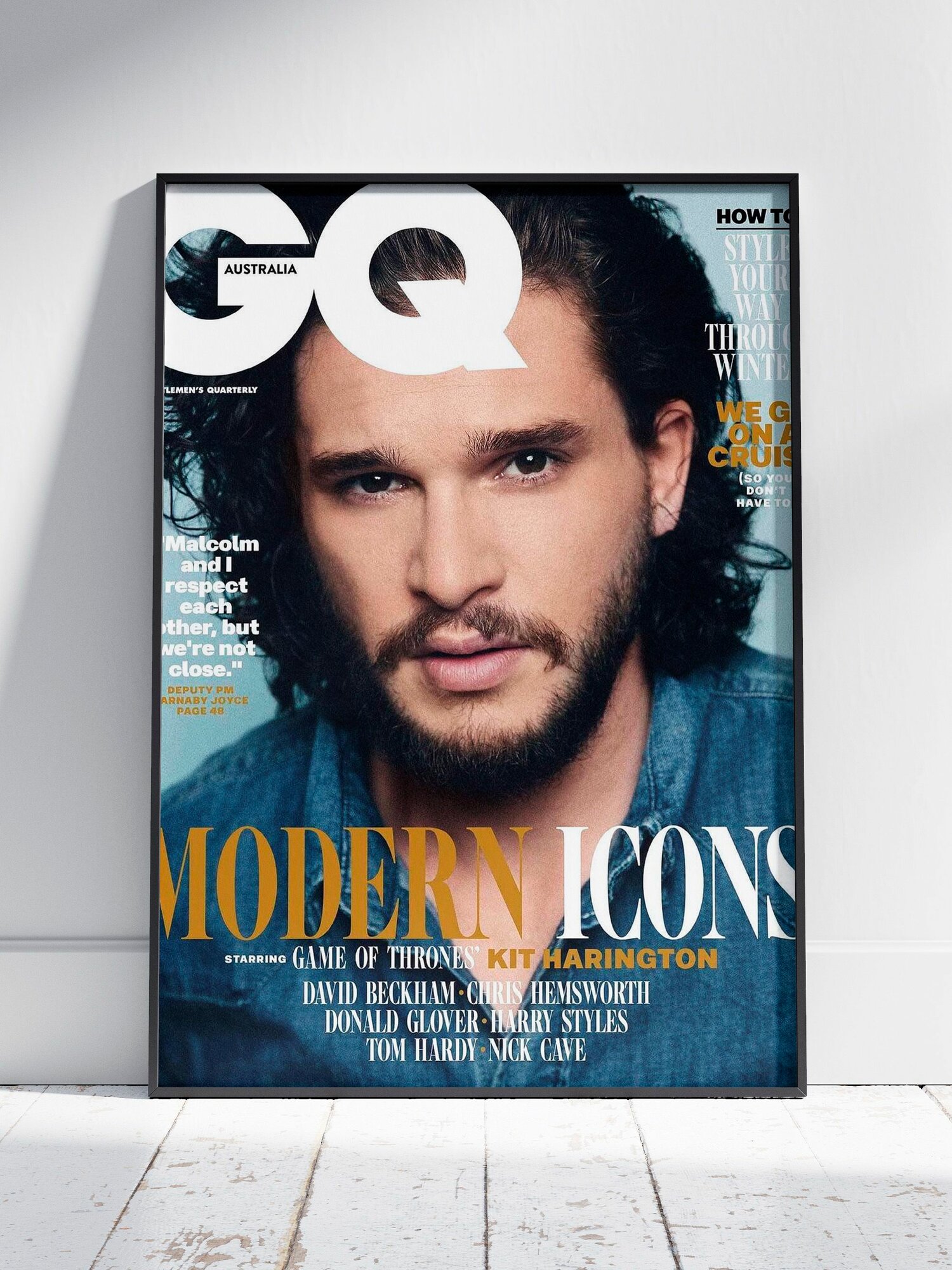 Плакат на стену для интерьера Кит Харингтон (Kit Harington 13) - Постер по актеру фильма, кино, сериала формата A4 (21x30 см)