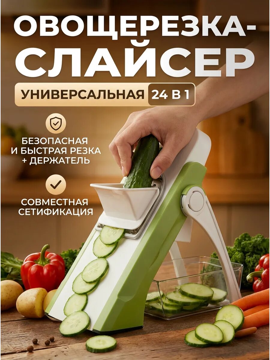 Овощерезка многофункциональная ручная, Шинковка для овощей