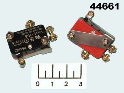 Кнопка тактовая V-15-1B5 15A с рычагом (KW7) под винт OMR
