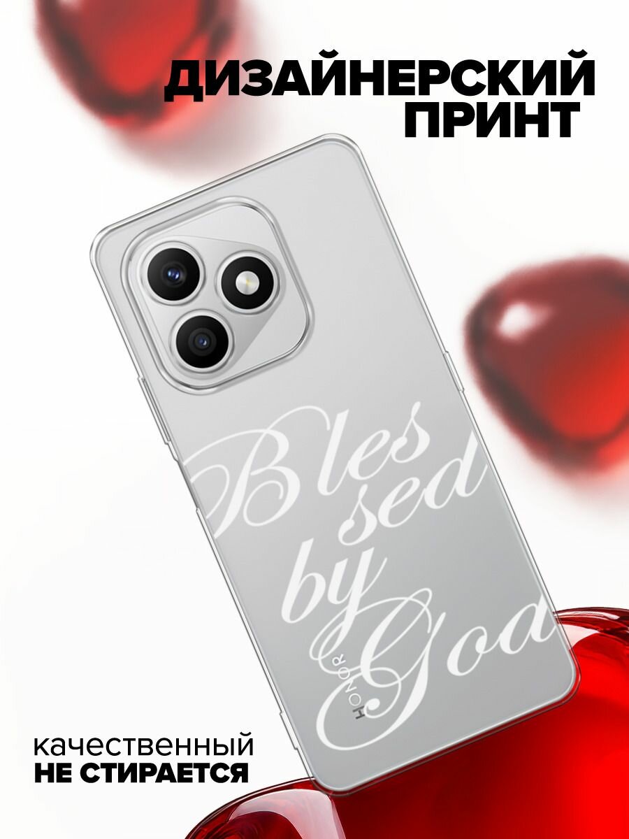 Чехол на Honor X8d / Хонор X8d с принтом Благословленный Богом — фото 1