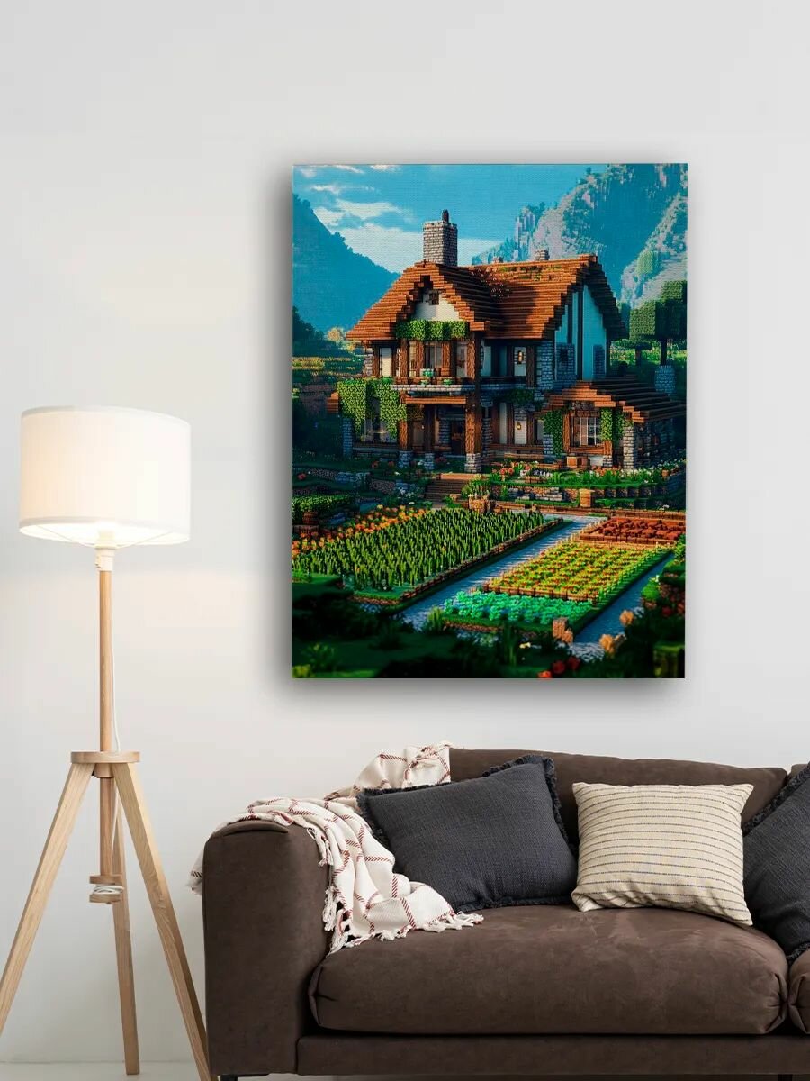 Картина на стену Minecraft, на подрамнике, 1шт, 55х38 размер. — фото 1