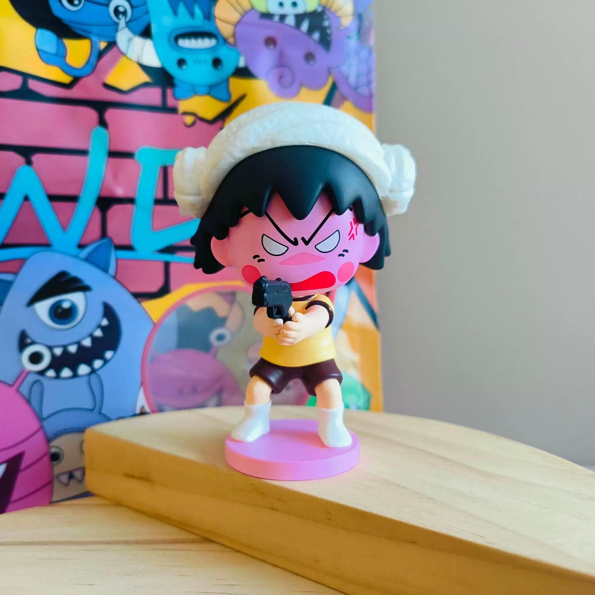 Коллекционная фигурка Chibi Maruko-chan из серии «Забавная жизнь», трендовая игрушка-сюрприз, настольное украшение,