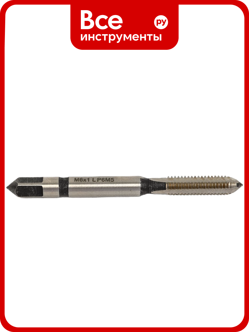 Метчик SDW TOOLS м/р м6,0x1,0 р6м5 lh для глухих отверстий, машинно‑ручной, левая резьба, из высококачественной стали