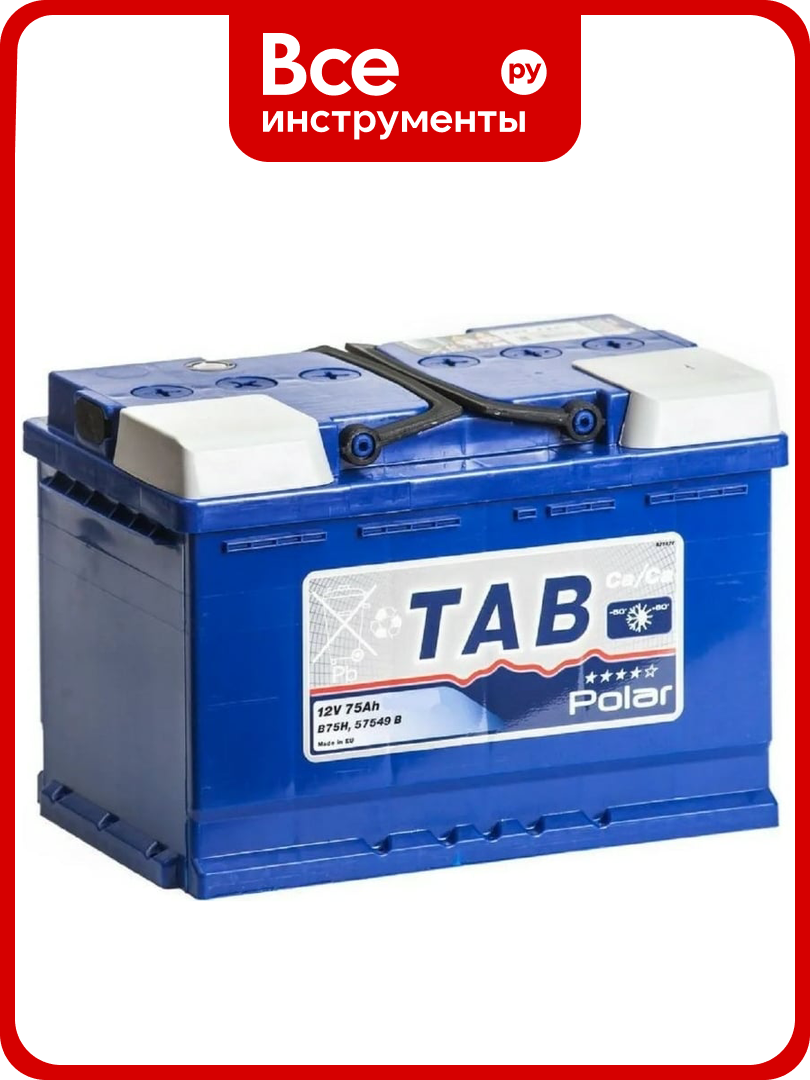 Аккумулятор TAB Polar обратная полярность, кальциевая технология, подходит для легковых и грузовых автомобилей