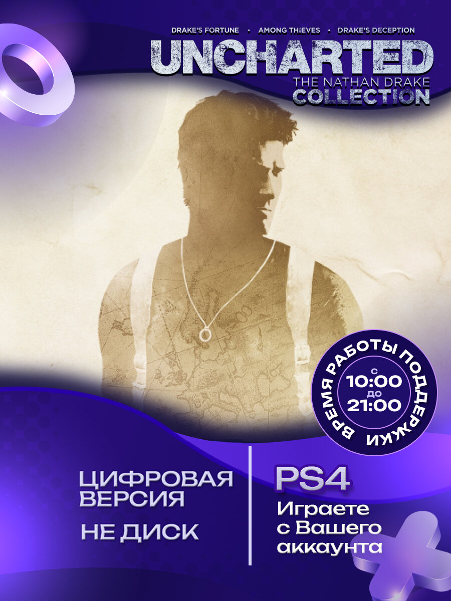 Игра Uncharted: The Nathan Drake Collection для приставки PS4 цифровая версия стандартное издание