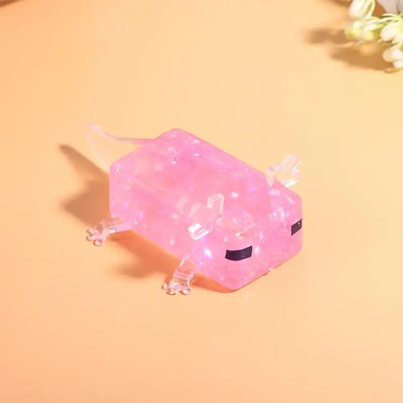 Сжимаемые игрушки-аксолотли из силикона Pink