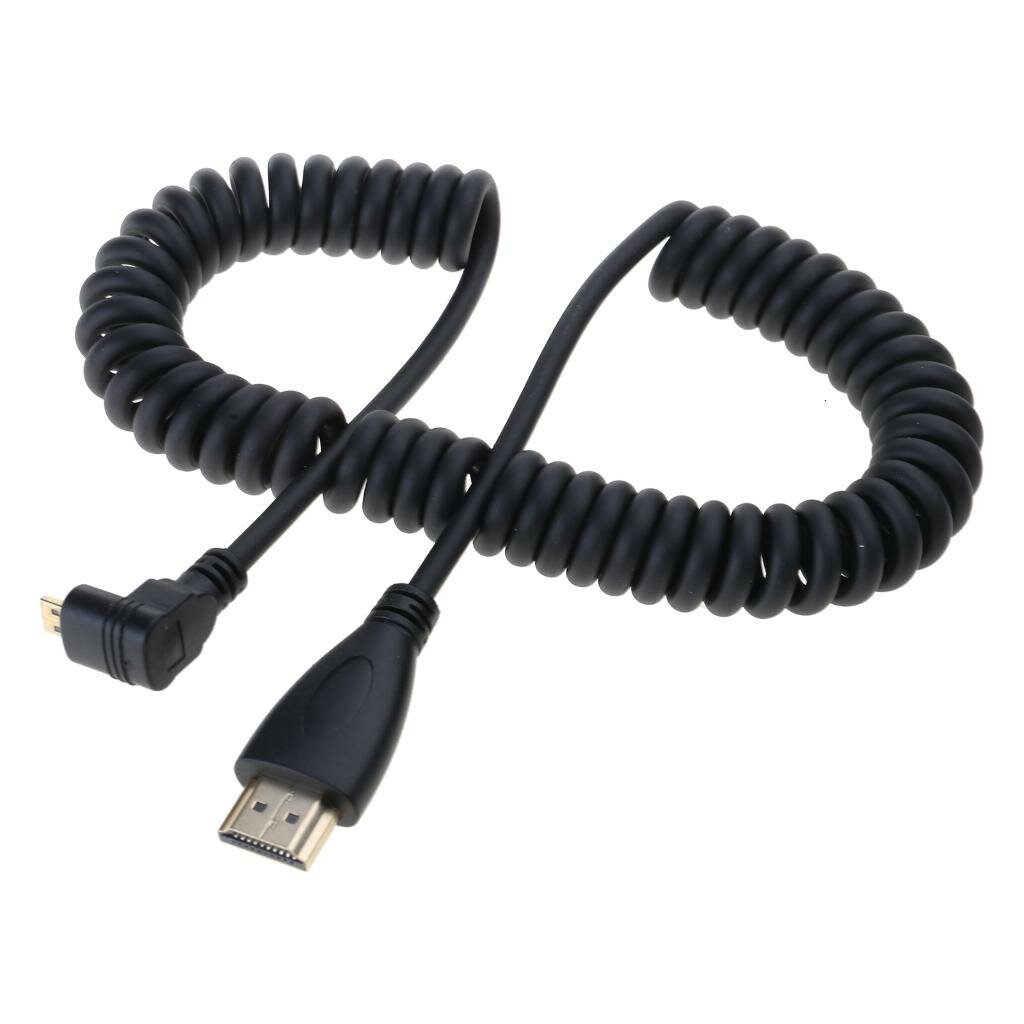 Кабель HDMI 1.4 спиральный, Вниз