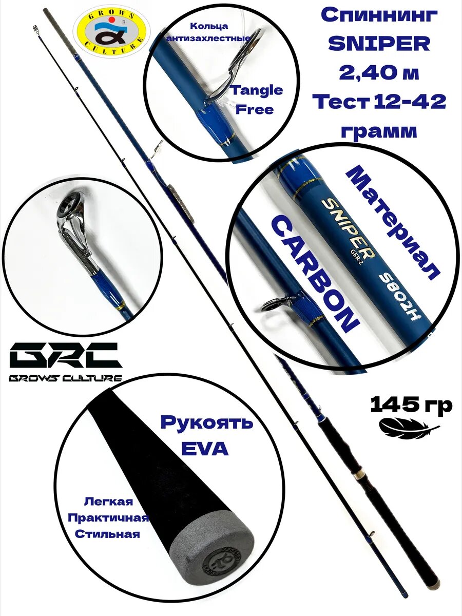 Спиннинг SNIPER GEN-2 / 2,40 м, тест 12-42 гр