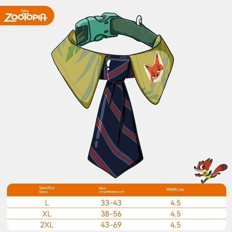 Серьга-галстук Disney Zootopia Ник для крупных пород собак, размер 2XL, окружность шеи 43-69 см