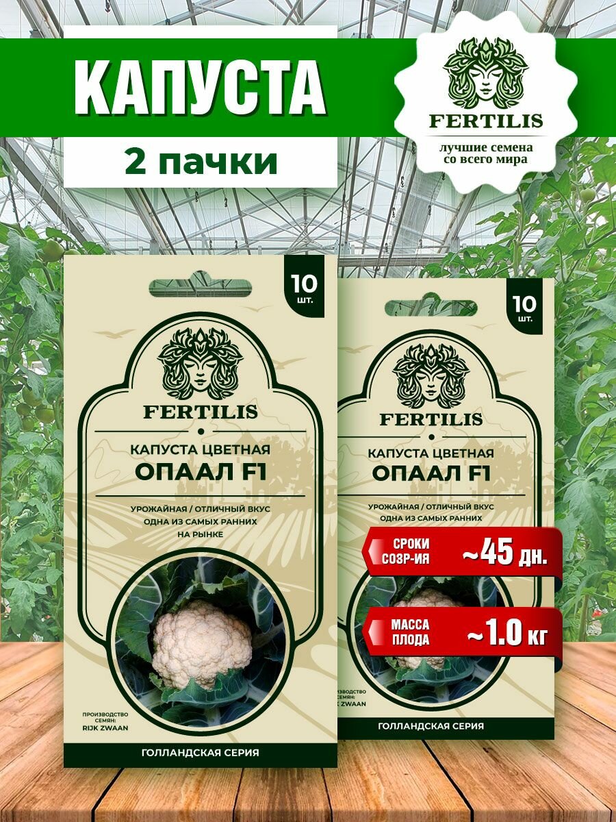 Семена капусты цветной "Опаал F1" (2 пачки)