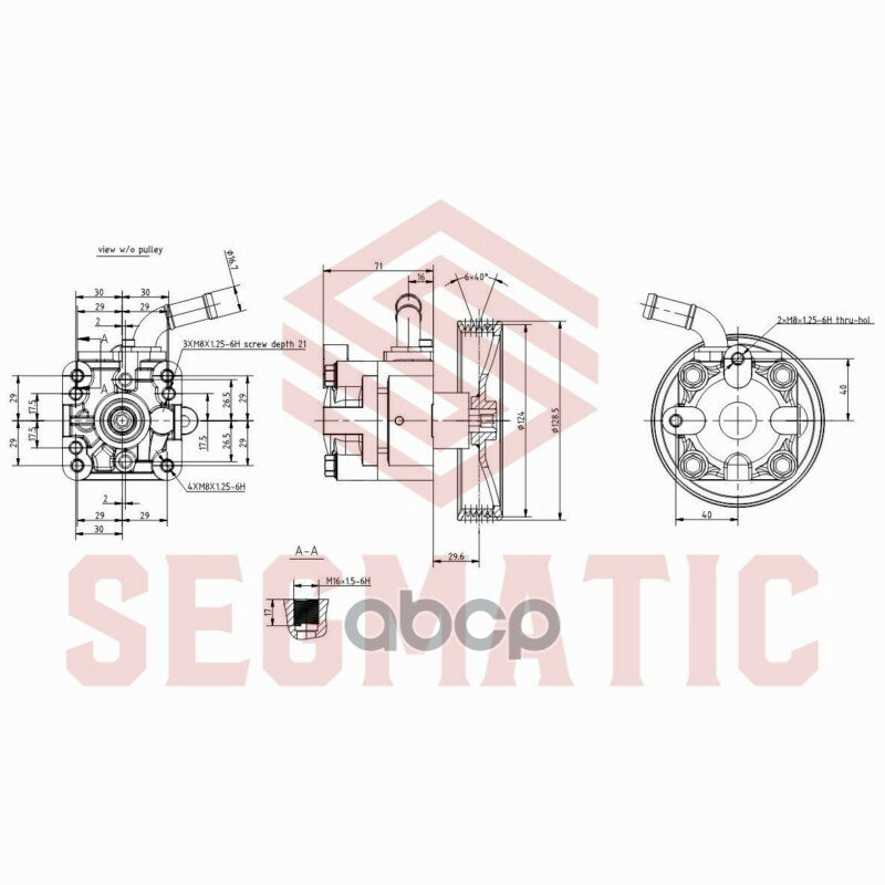 Насос ГУР NISSAN Primera III (P12) 2.0L 2001-2008 6PK NISSAN X-Trail I (T30) 2,5 i/2.0 2001-2007 6PK NISSAN Teana (J31) 2.0.