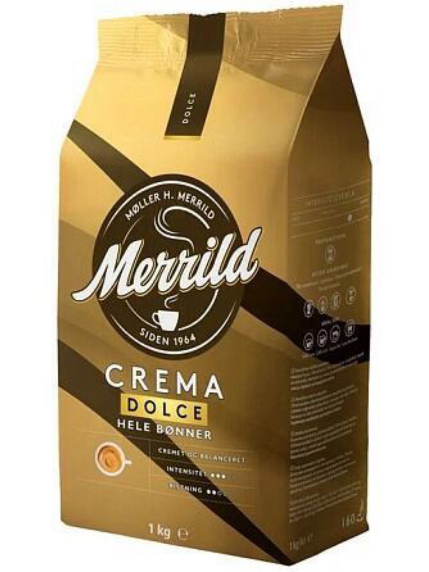 Merrild Crema Dolce кофе в зернах 1 кг