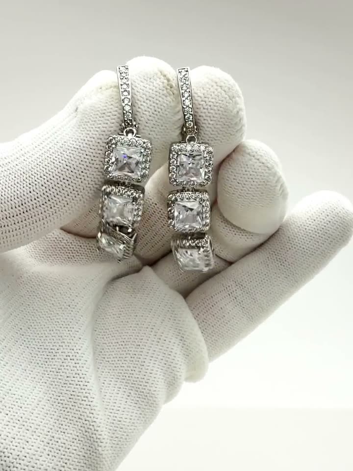 Серьги Silverich, белый — фото 1