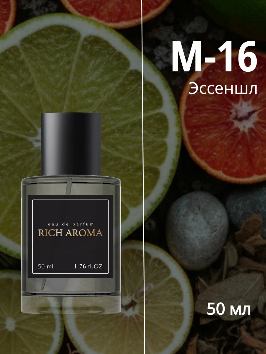 RICH AROMA Парфюмерная вода M16, серия LUX парфюм мужской по аромату Эссеншл, 50 мл