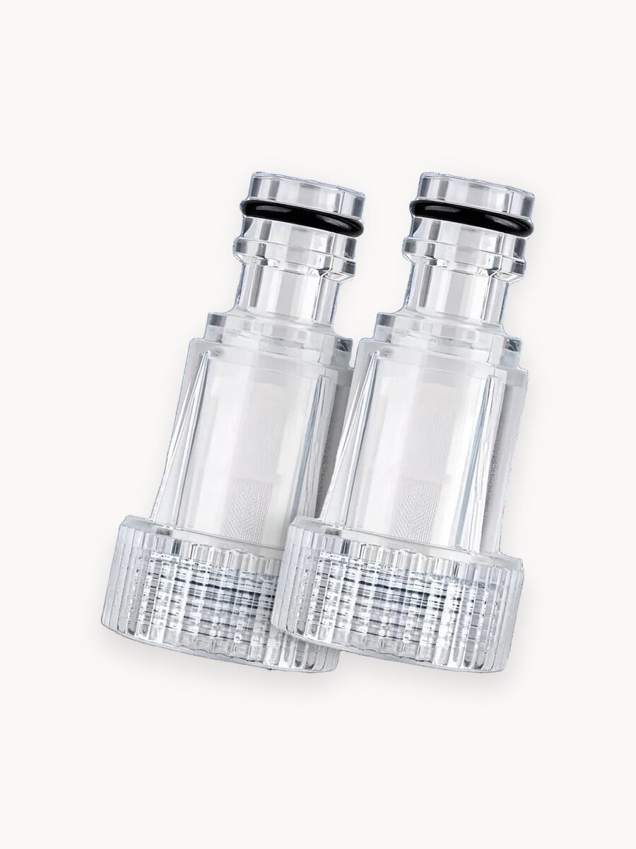 Фильтр для мойки высокого давления (керхер) мини универсальный из прозрачного ABS пластика.