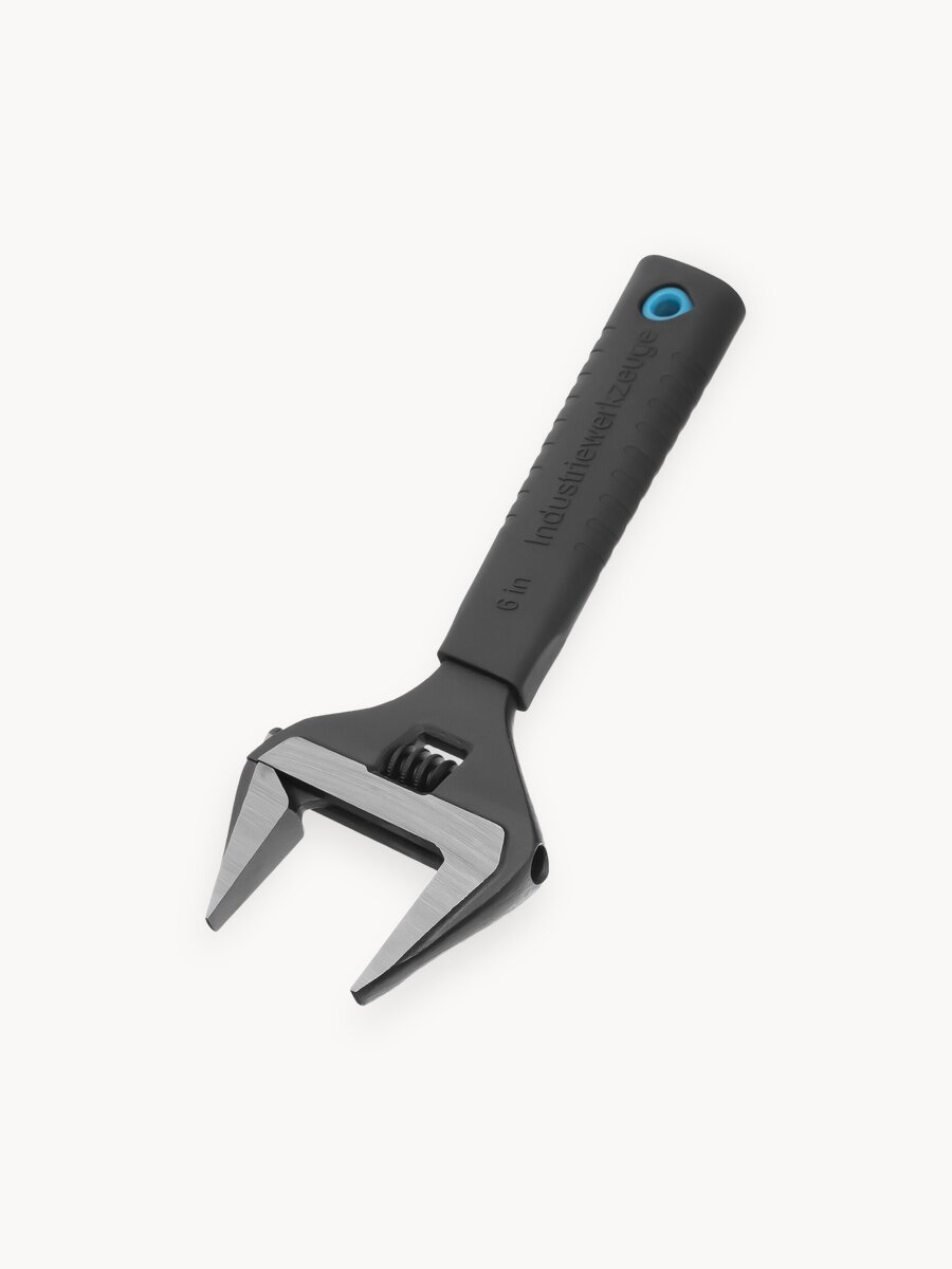 Ключ разводной сантехнический Gross с тонкими губками, 35 мм макс. раскрытие и 150 мм длина, CrV, защитные насадки 15567