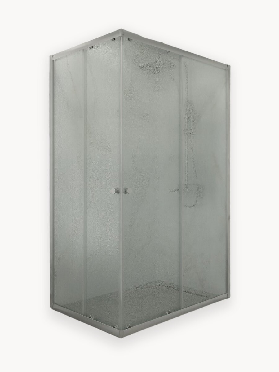 Душевое ограждение Niagara Veil (107 78 190) прямоугольник, раздвижные двери, матовое стекло, хромированный профиль