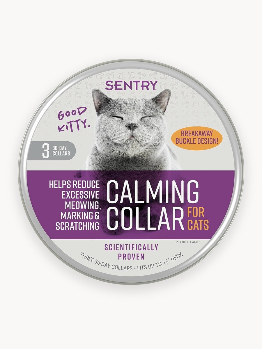 Ошейники для кошек NEW SENTRY Calming Collar успокаивающий с феромонами, 3 штуки в упаковке