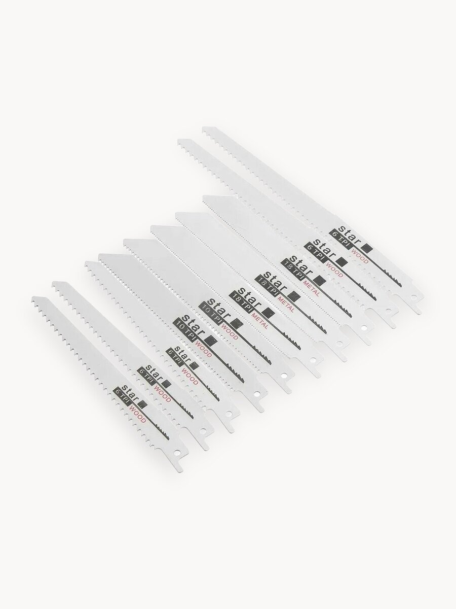 Star Пилка для сабельной пилы набор 10 шт. по металлу дереву