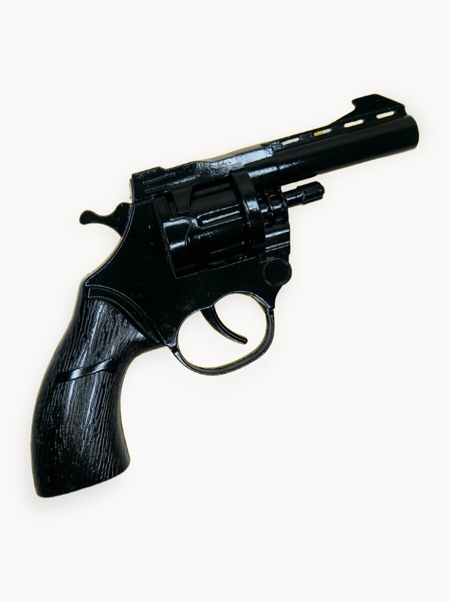Пистолет револьвер металлический. Черный