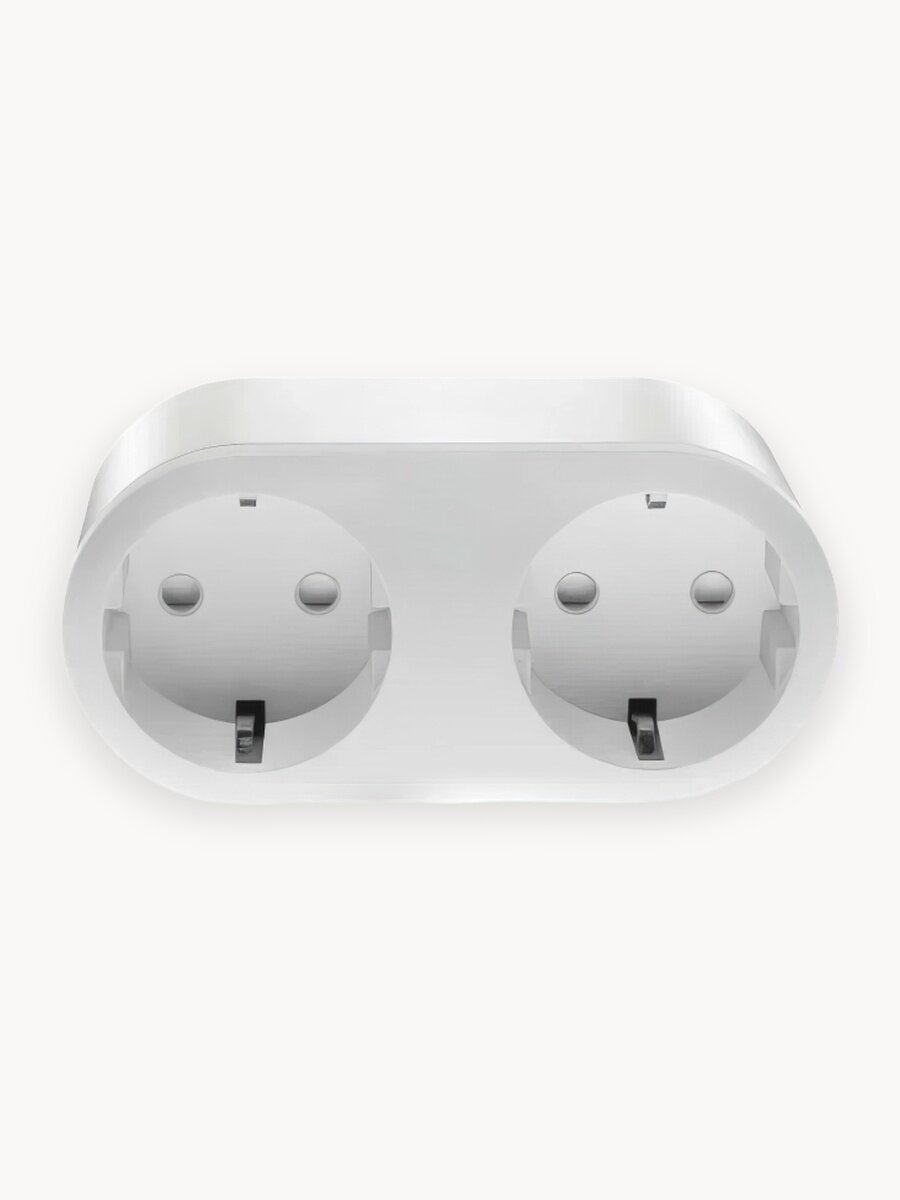 Умная двойная розетка с Алисой, Wi-Fi и двумя разъемами