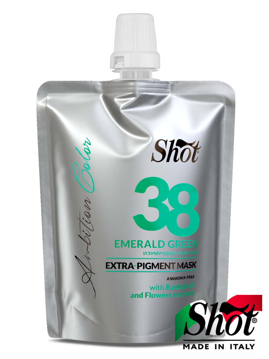 Пигмент-маска прямого действия SHOT 38 изумрудно-зеленый 200 мл