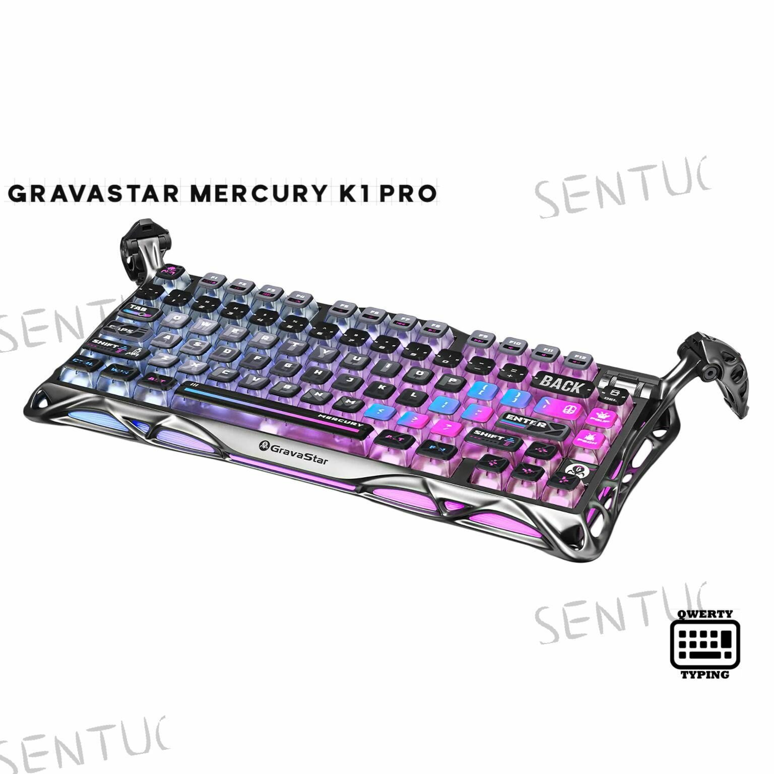 Игровая клавиатура Gravastar "Mercury", беспроводная, механическая, защита от влаги