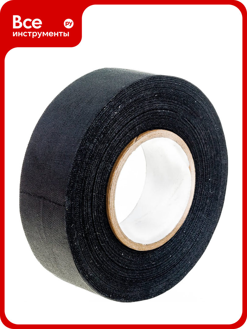 Автомобильная изолента KRANZ полиэстер, 0.17x25 мм, 25 м KR-09-2916-1, предназначена