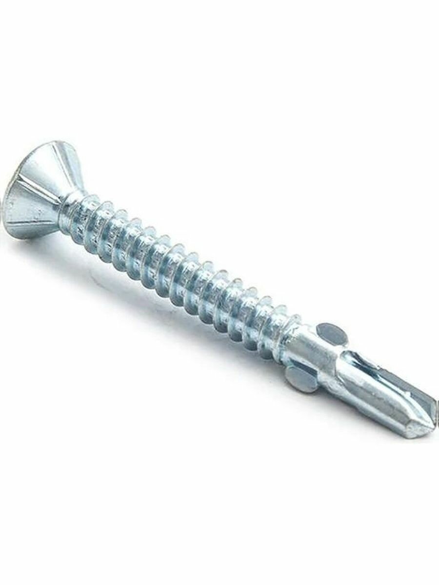 Саморез флюгельный для крепления дерева к металлу закрути-забей, потайная шляпка, шлиц PH2, сверло, 4,8х32 мм (150 шт.)