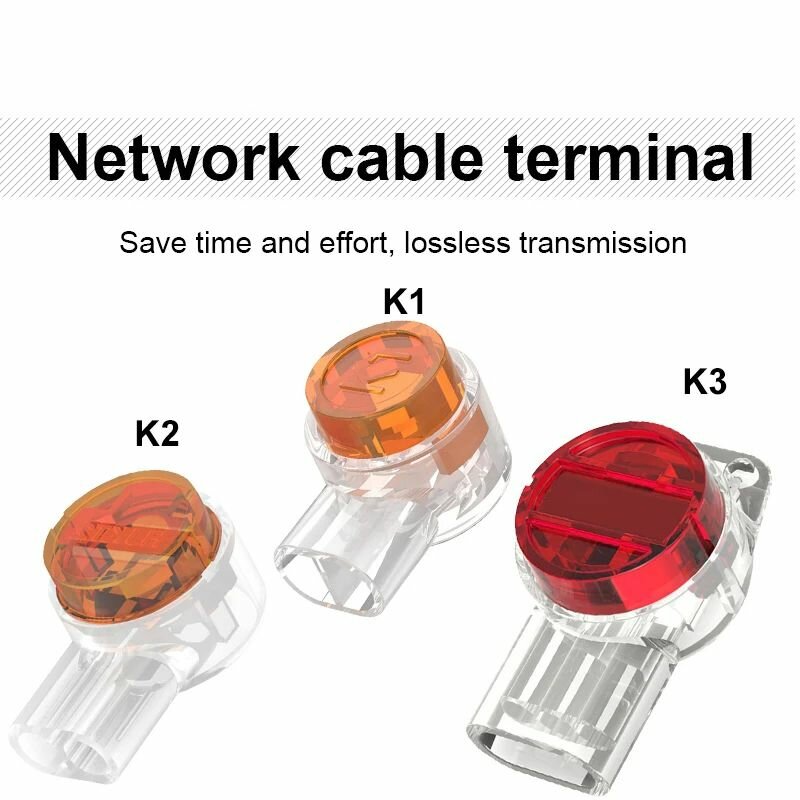 Разъем K1 K2 K3 Обжимное соединение RJ45 RJ11 Водонепроницаемая проводка Телефонный кабель Ethernet Сетевые клеммы