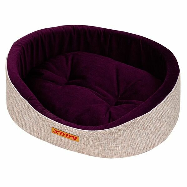 Лежанка для питомцев Xody Премиум, флок, № 0, Violet 38х26х15 см