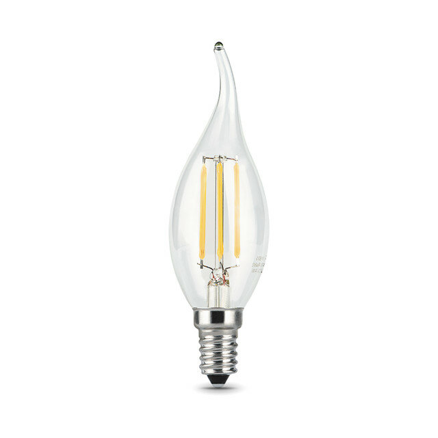 GAUSS Filament свеча на ветру 7Вт Е14 LED 550Лм 2700К лампа декоративная для интерьера