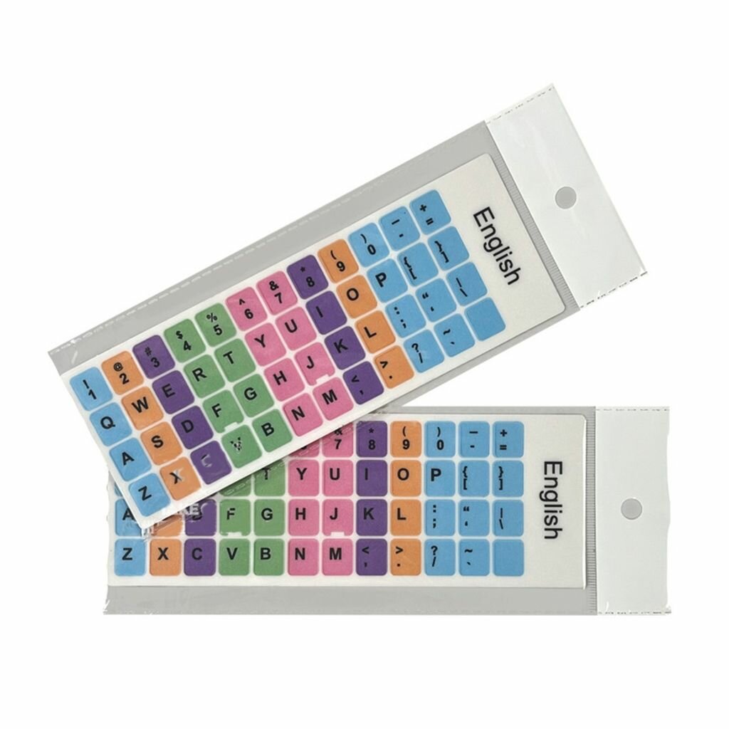 2 английская клавиатура цветные клавиши наклейки - минималистский небольшой цвет