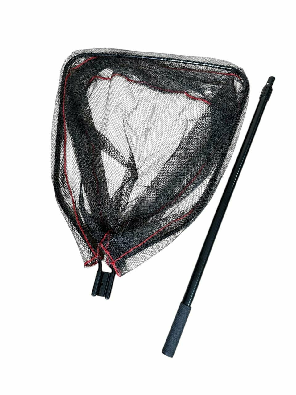 Подсак BoyaBY карповый черный с красной прострочкой прорезиненный D70