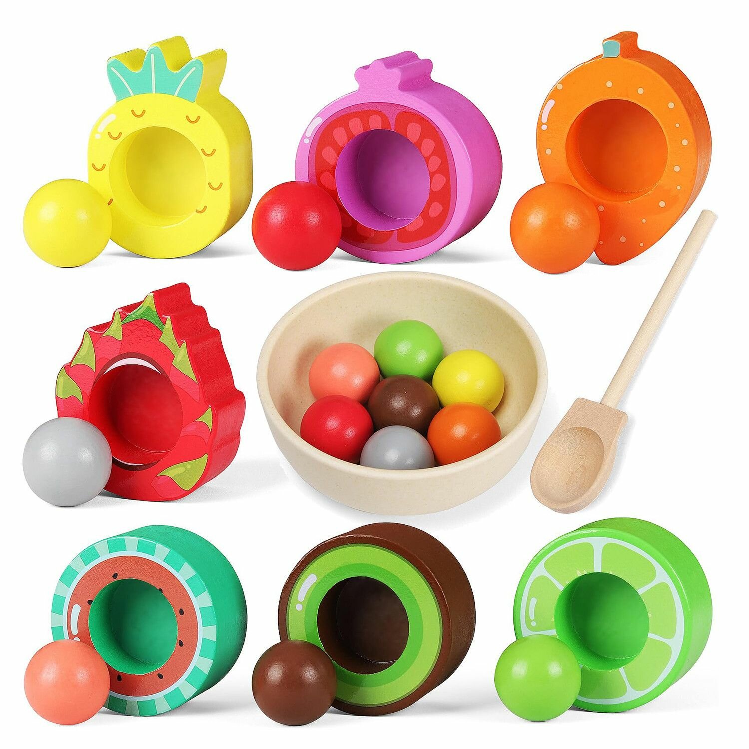 Игрушки Монтессори для детей 1 2 3 лет, цветные