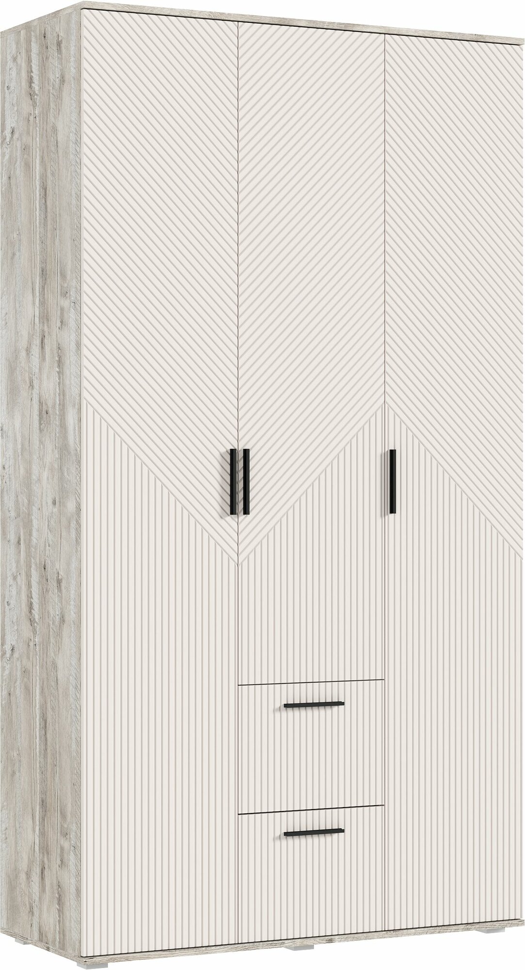 Шкаф Сильвия 3-ств. 1200х2236х510 (Кашемир, Дуб Юкон) МИФ