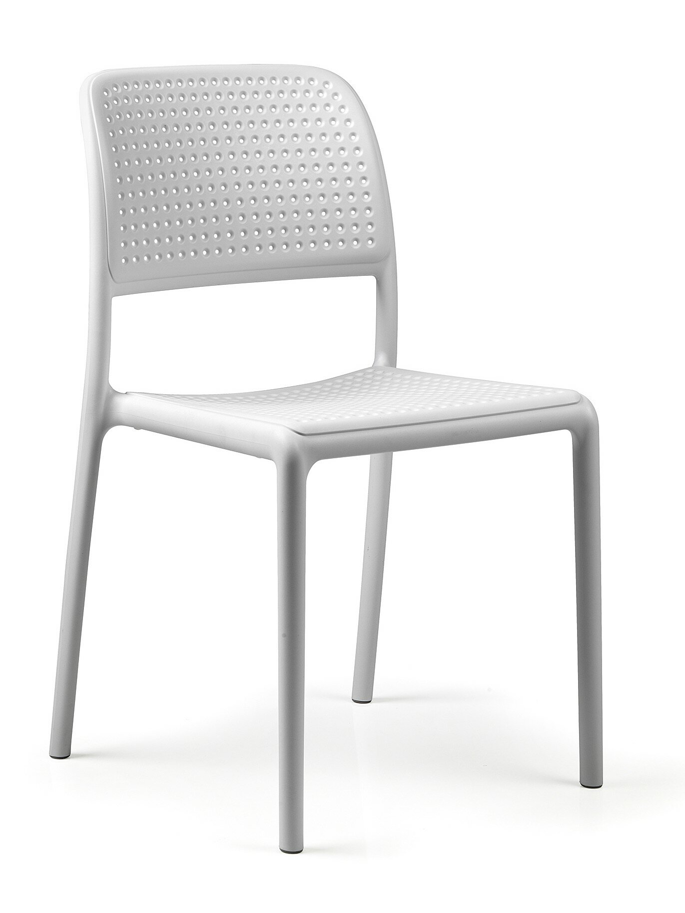 Стул пластиковый Bora Bistrot, садовый и уличный, для дачи, кухни и балкона, Nardi, Италия, цвет белый